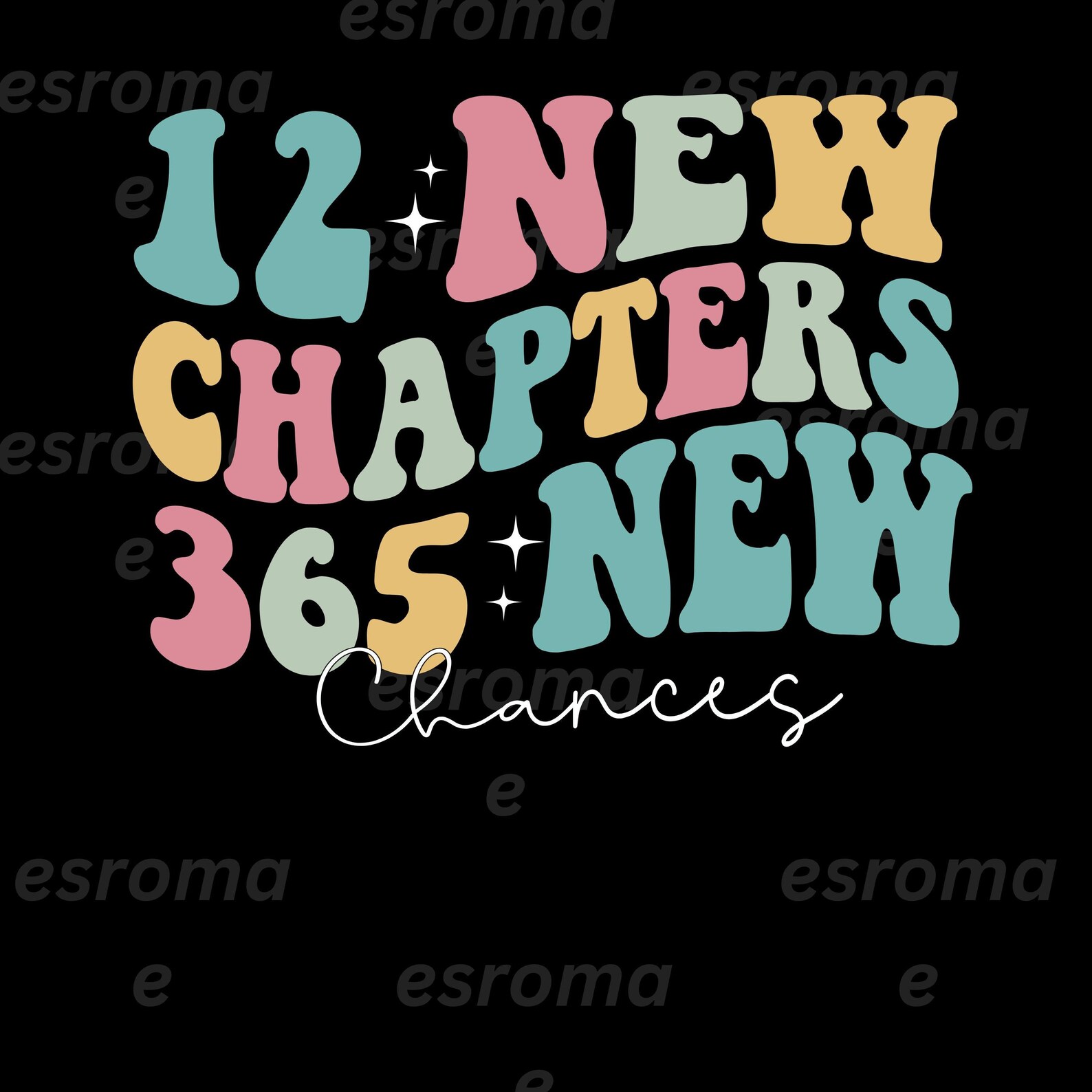 12 New Chapters 365 New Chances Svg Png, Happy 2025 Family Matching Png ...