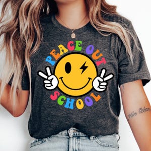 Peace Out School Svg Png, Teacher Student Last Day of School, Preschool ...