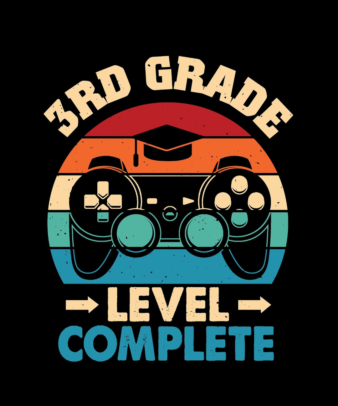 3rd Grade Level Complete Game Controller Svg Png, Kids Kindergarten ...