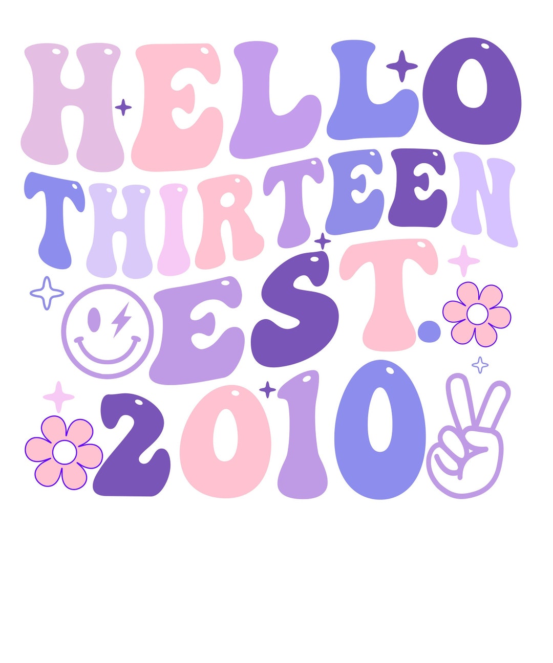 Hello Thirteen Est. 2010 Svg Png, 13 Years Old Girl in My Official ...
