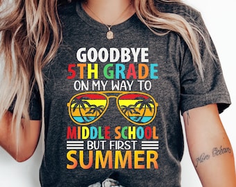 Goodbye 5th Grade Graduation to 6th Grade Hello Summer Kids Digital PNG ...