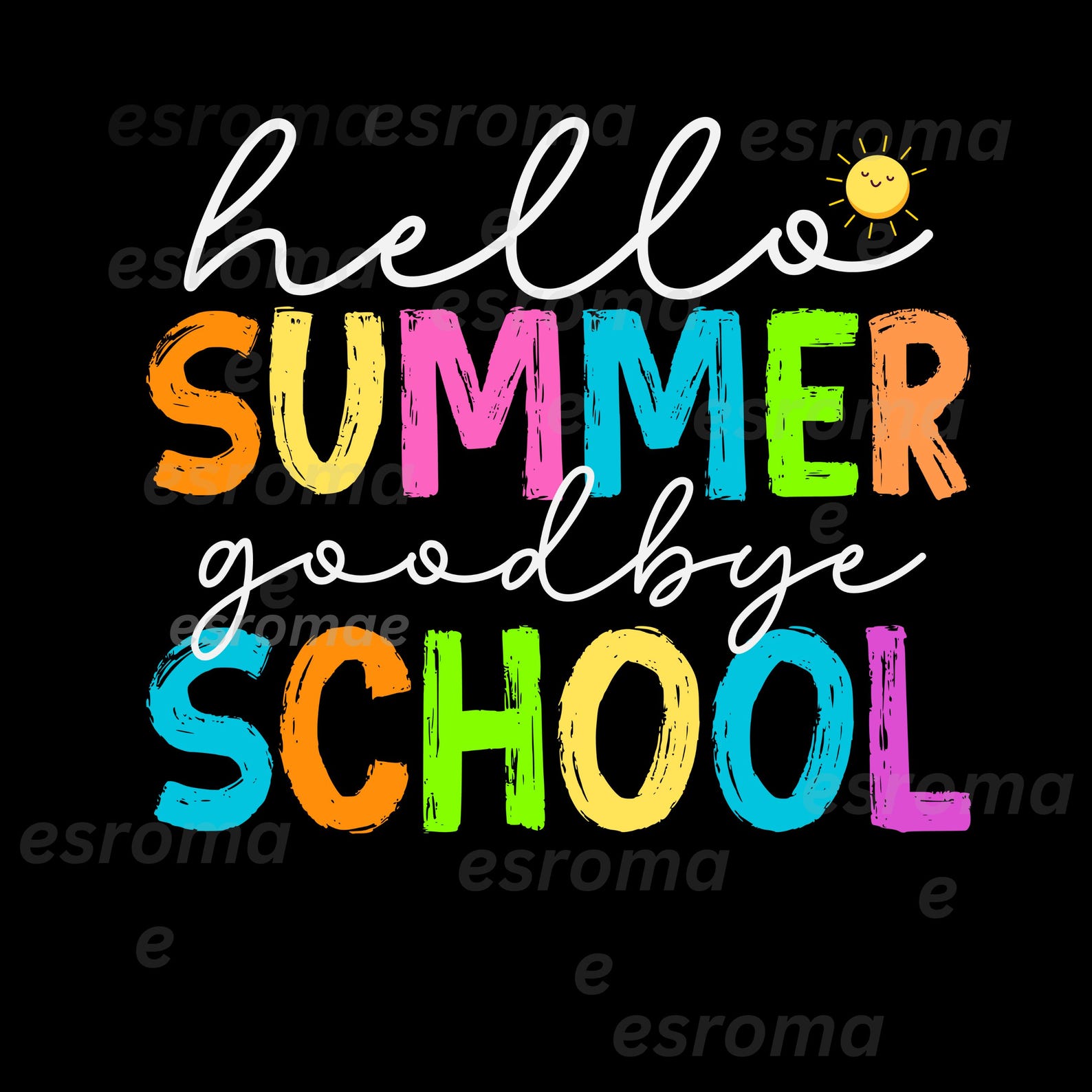 Hello Summer Goodbye School Svg Pmg, End of School Year Teacher Svg ...