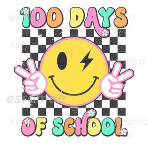 100 Days of School Svg Png, 100th Day of School Smile Face, Happy 100th ...
