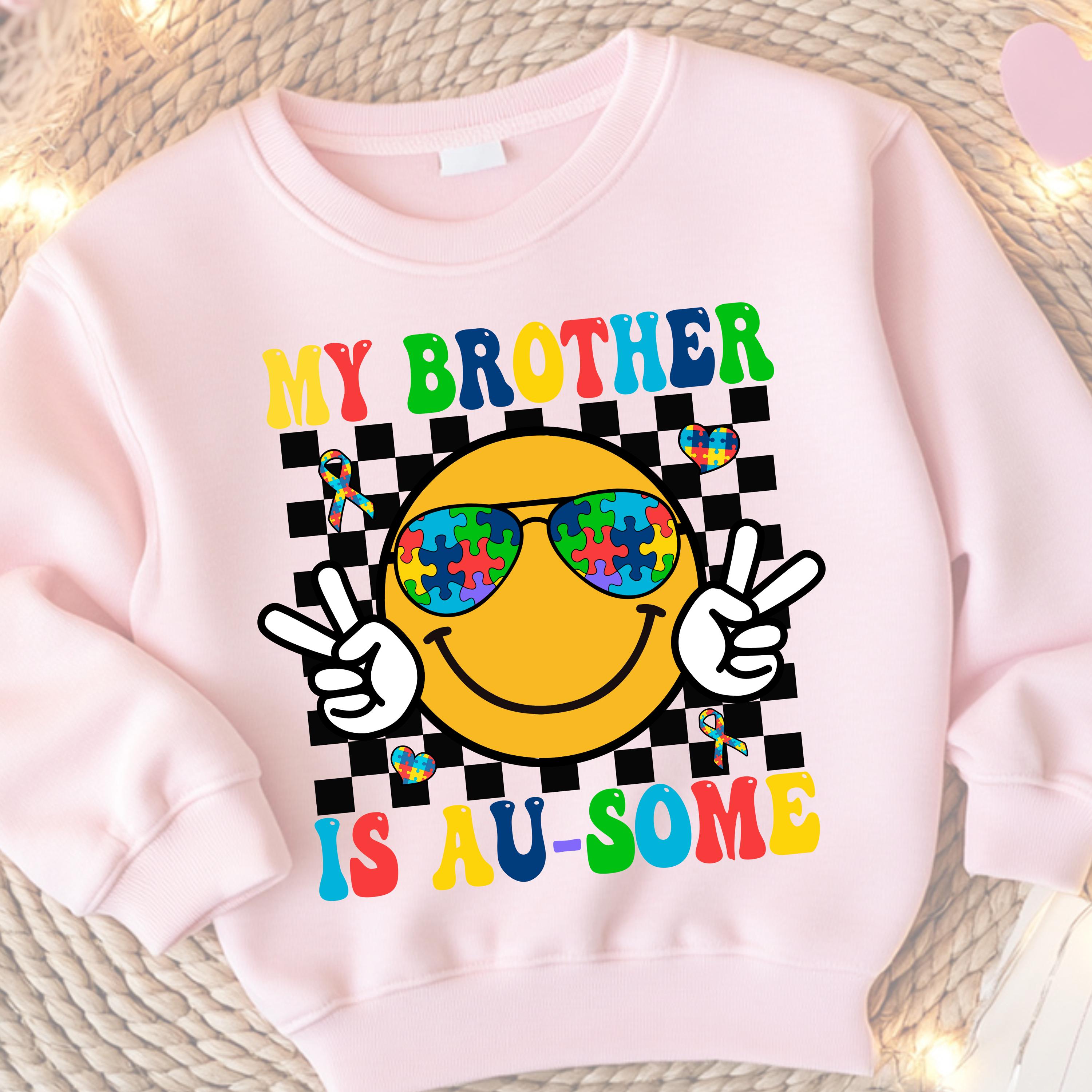 Autism Awareness Sister Svg Png, My Brother is Awesome Autism Awareness ...