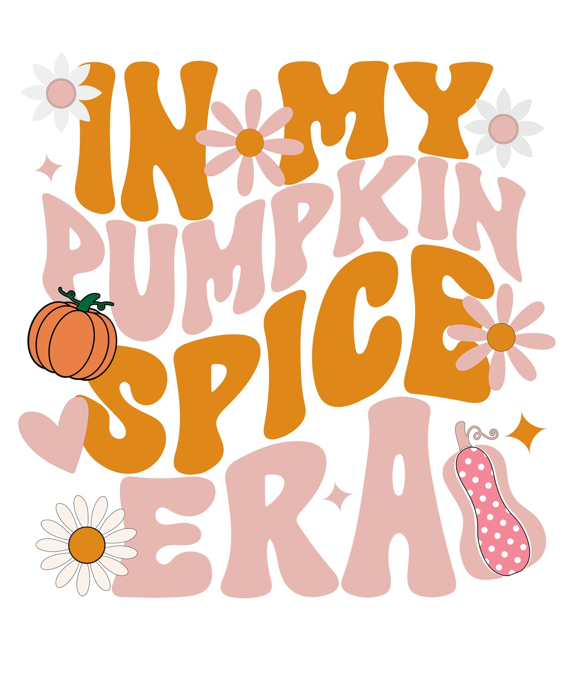 Groovy in My Pumpkin Spice Era Svg Png, Pumpkin Spice Fall Autumn Png ...