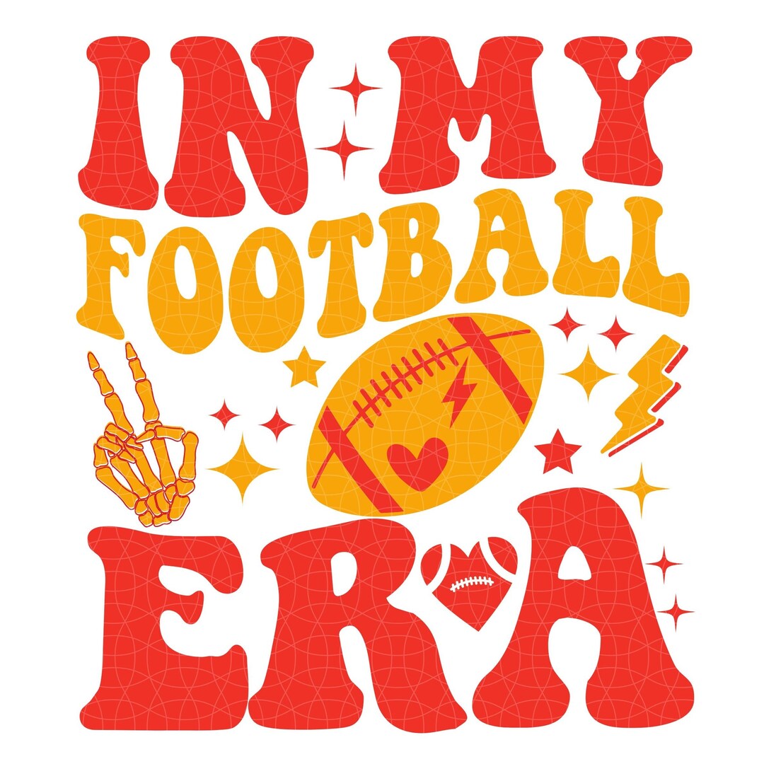 Groovy in My Football Era Svg Png, 2024 Football Svg in My Football Mom ...