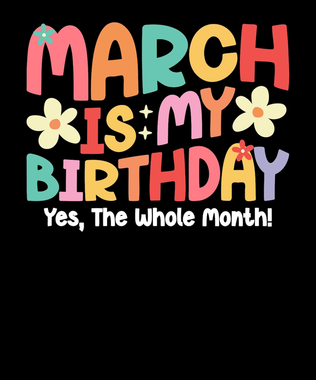 March is My Birthday Svg Png, Yes the Whole Month, Birthday Gift, March ...