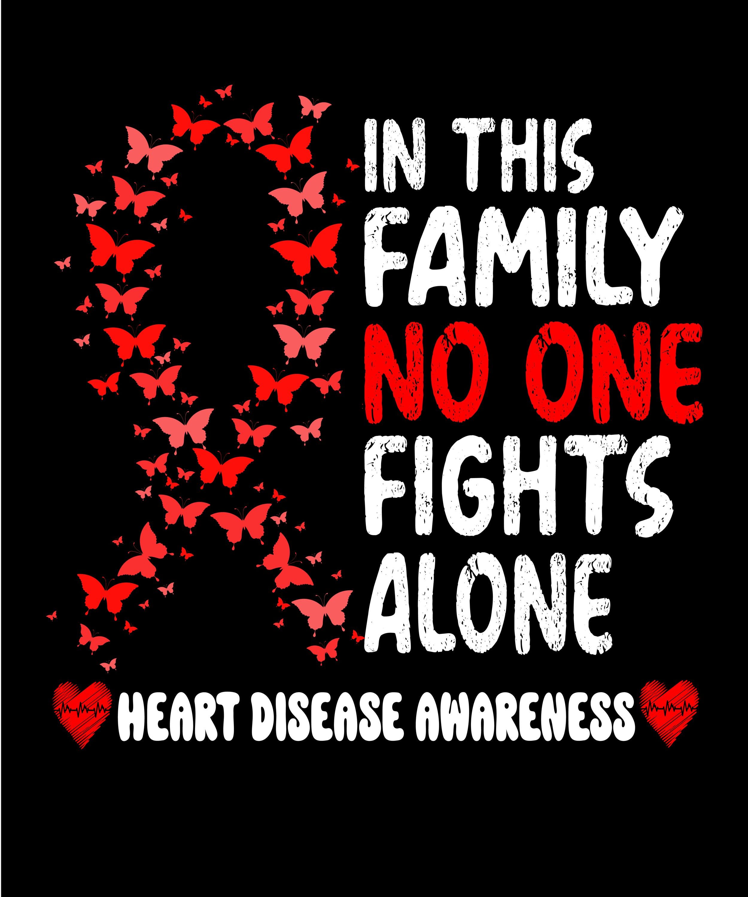 Heart Disease Awareness Svg Png, Heart Warrior Svg, Red Ribbon Svg ...