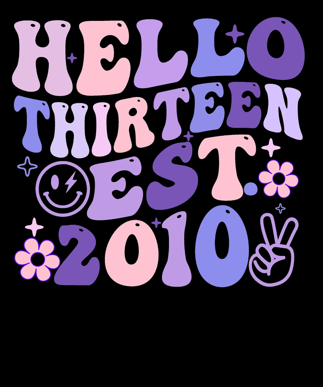 Hello Thirteen Est. 2010 Svg Png, 13 Years Old Girl in My Official ...