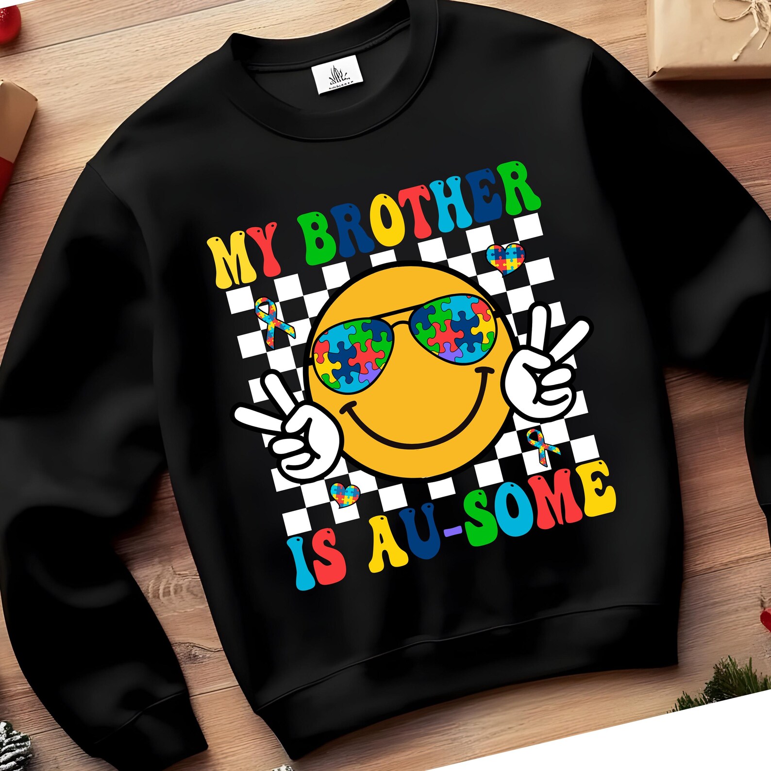 Autism Awareness Sister Svg Png, My Brother is Awesome Autism Awareness ...