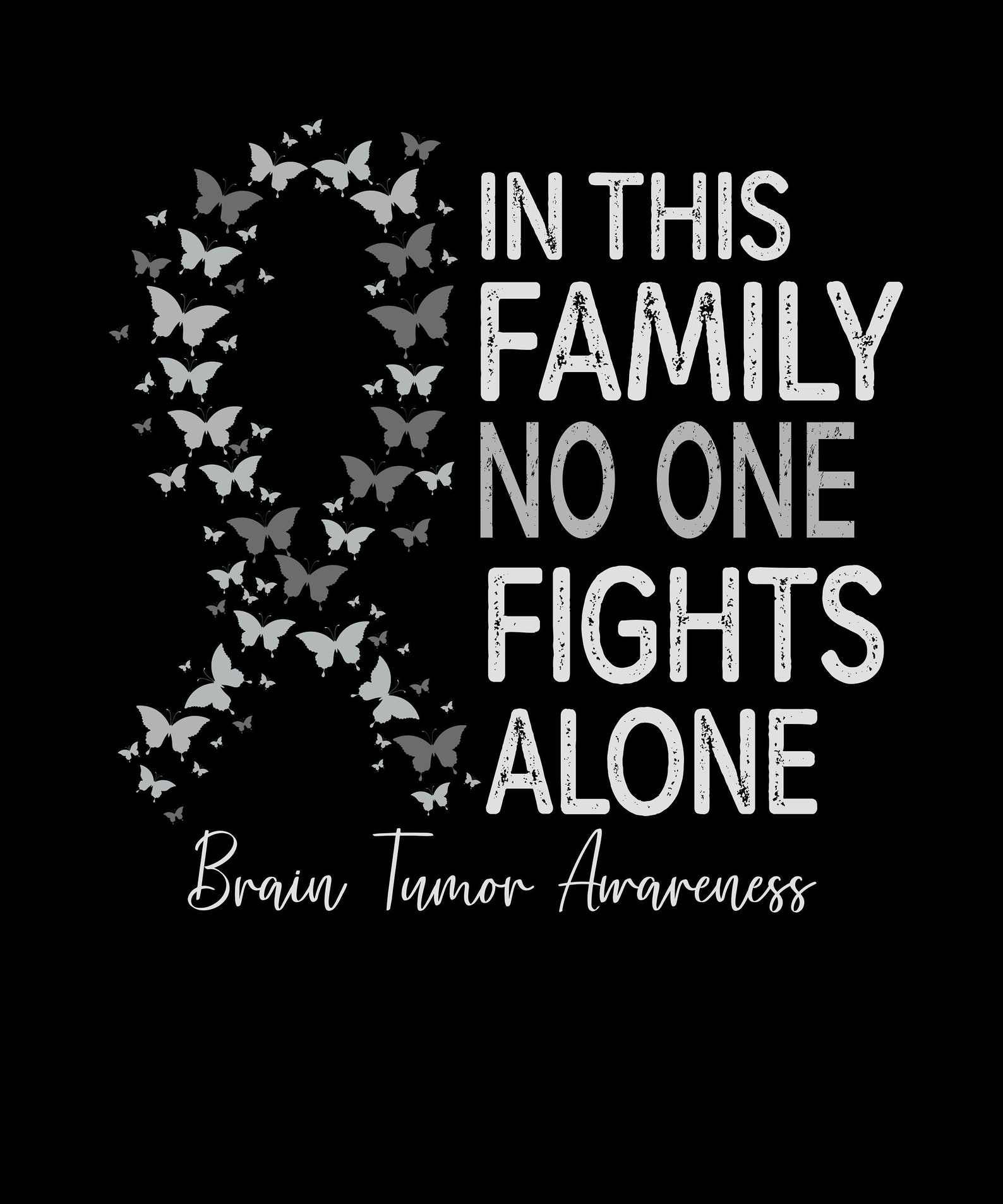 Brain Tumor Awareness MS Warrior Svg Png, Support Family Brain Cancer ...