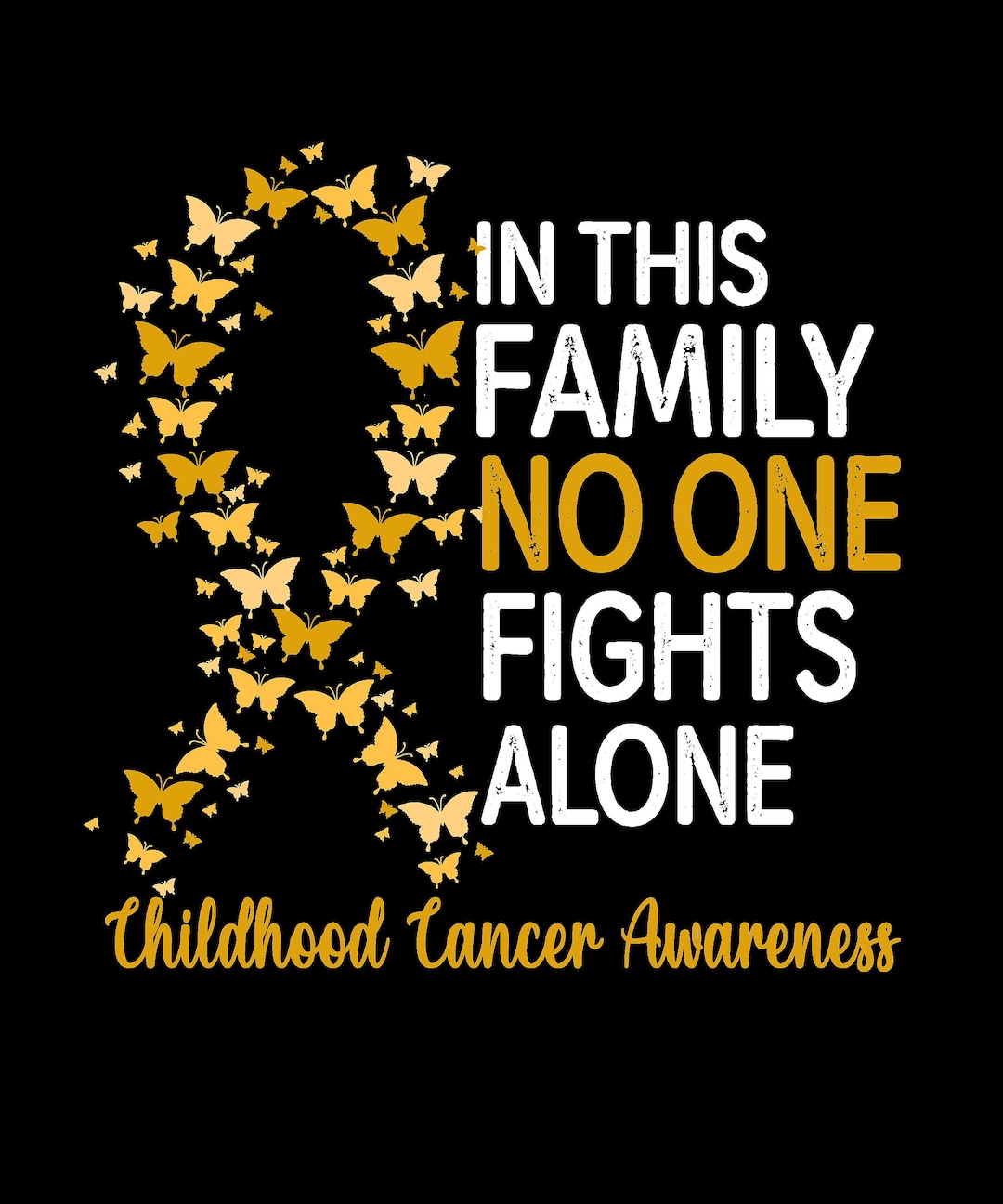 Childhood Cancer Awareness Gold Ribbon Svg Png, Family Support ...