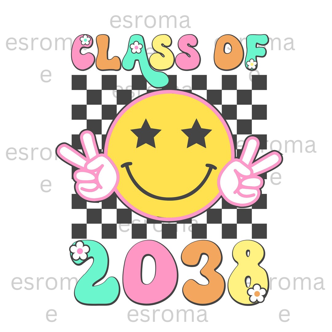 Class of 2038 Svg Png, Pre K to 12th Grade With Checkmarks, Back to ...
