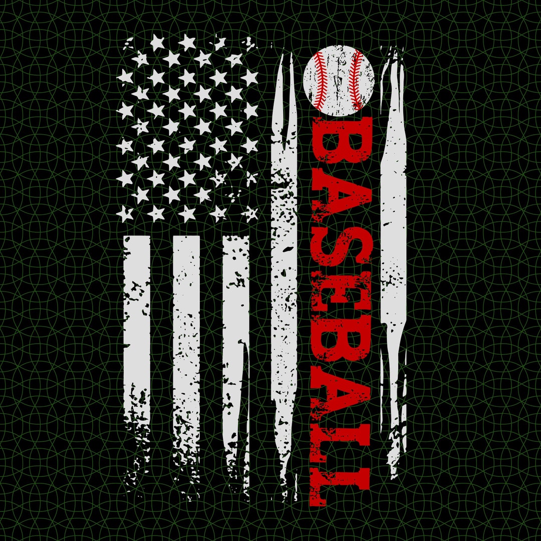 American Flag Baseball Svg Png, Distressed Baseball Svg - Etsy