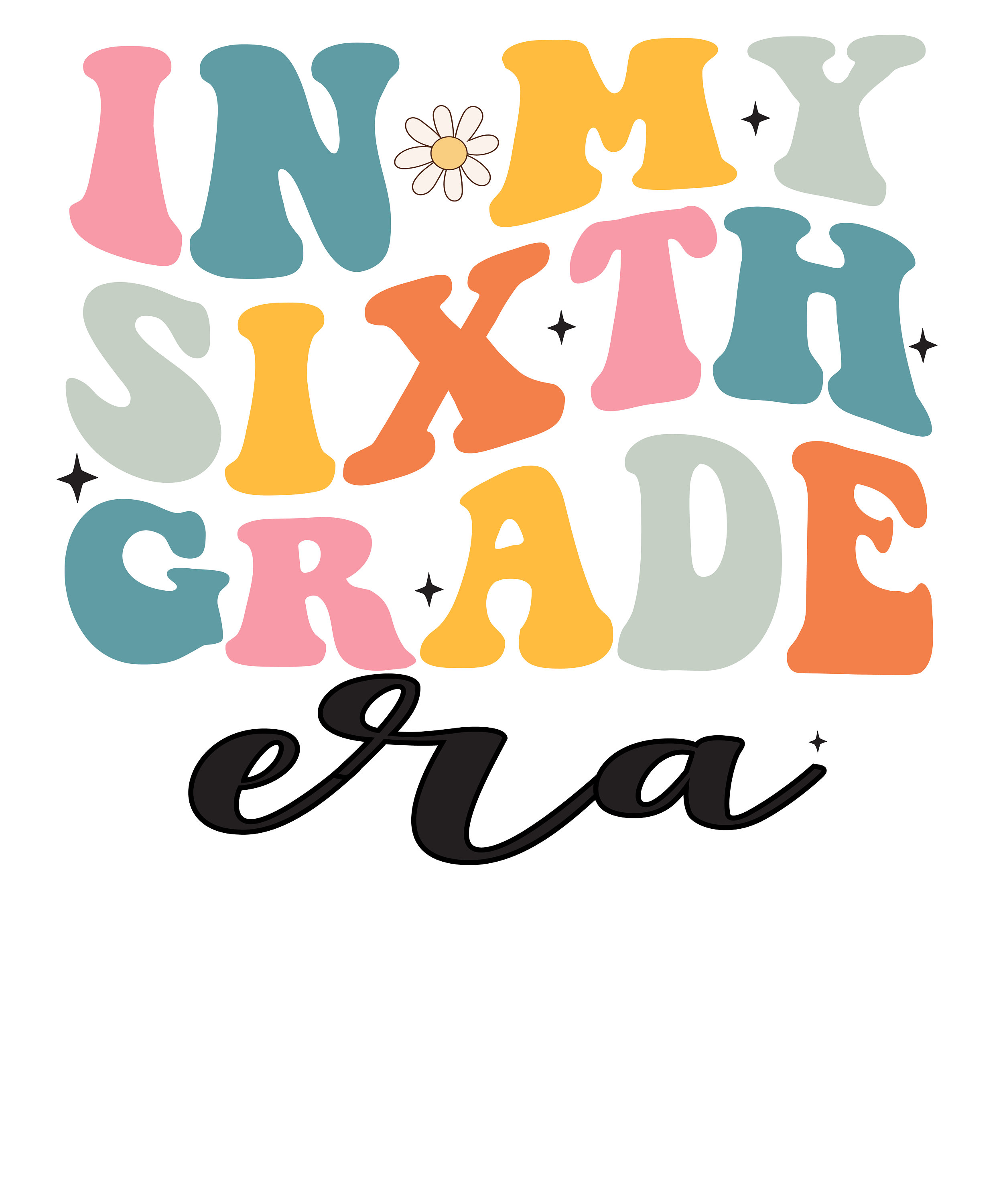 In My Sixth Grade Era Groovy Svg Png, Back to School Teacher Kids Png ...