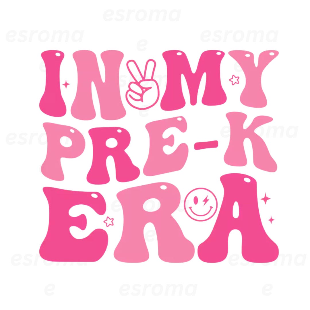 In My Pre K Era Groovy Svg Png, Back to School First Day Teacher Kids ...