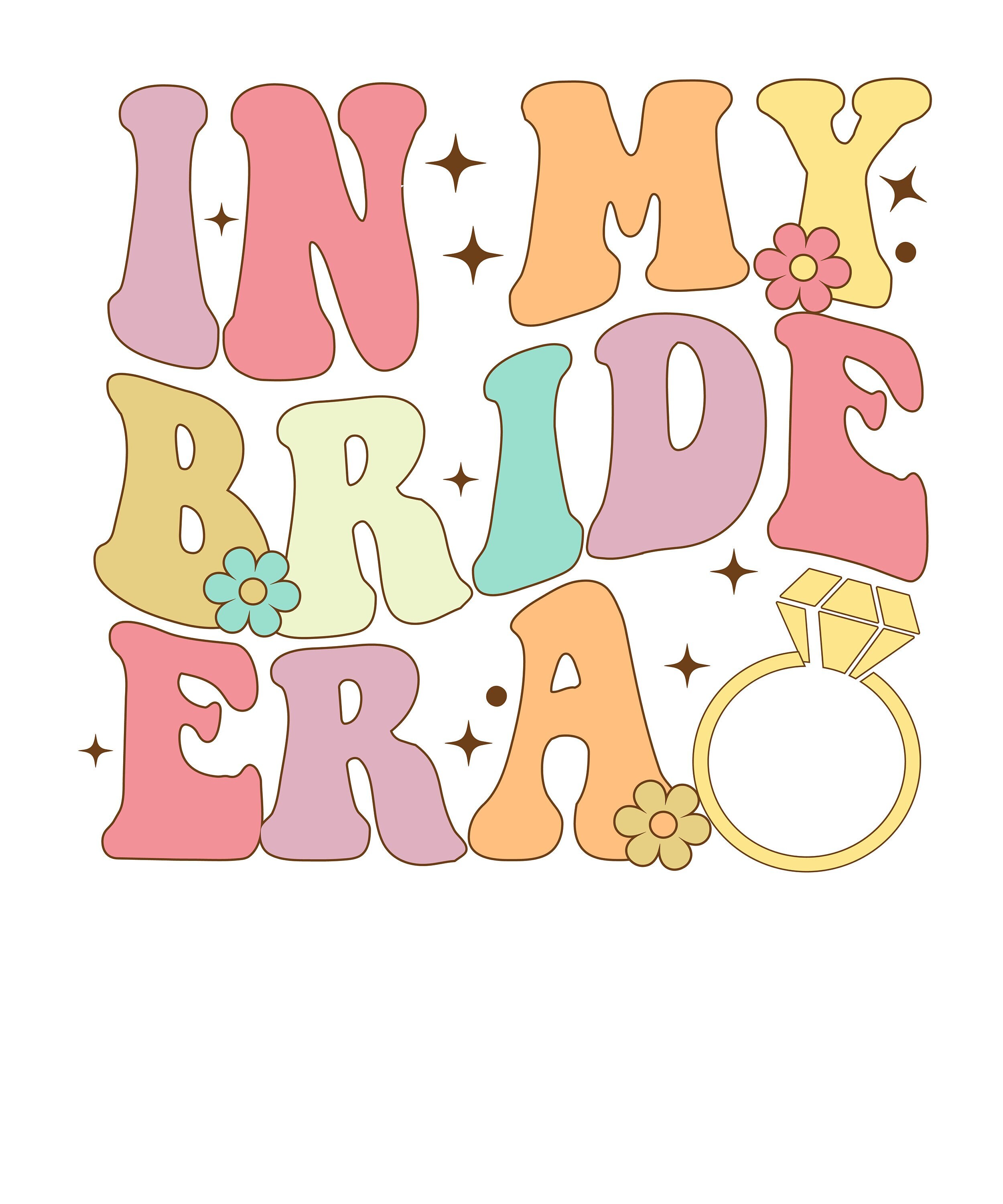 In My Bride Era Groovy Svg Png Wedding Engagement Retro - Etsy