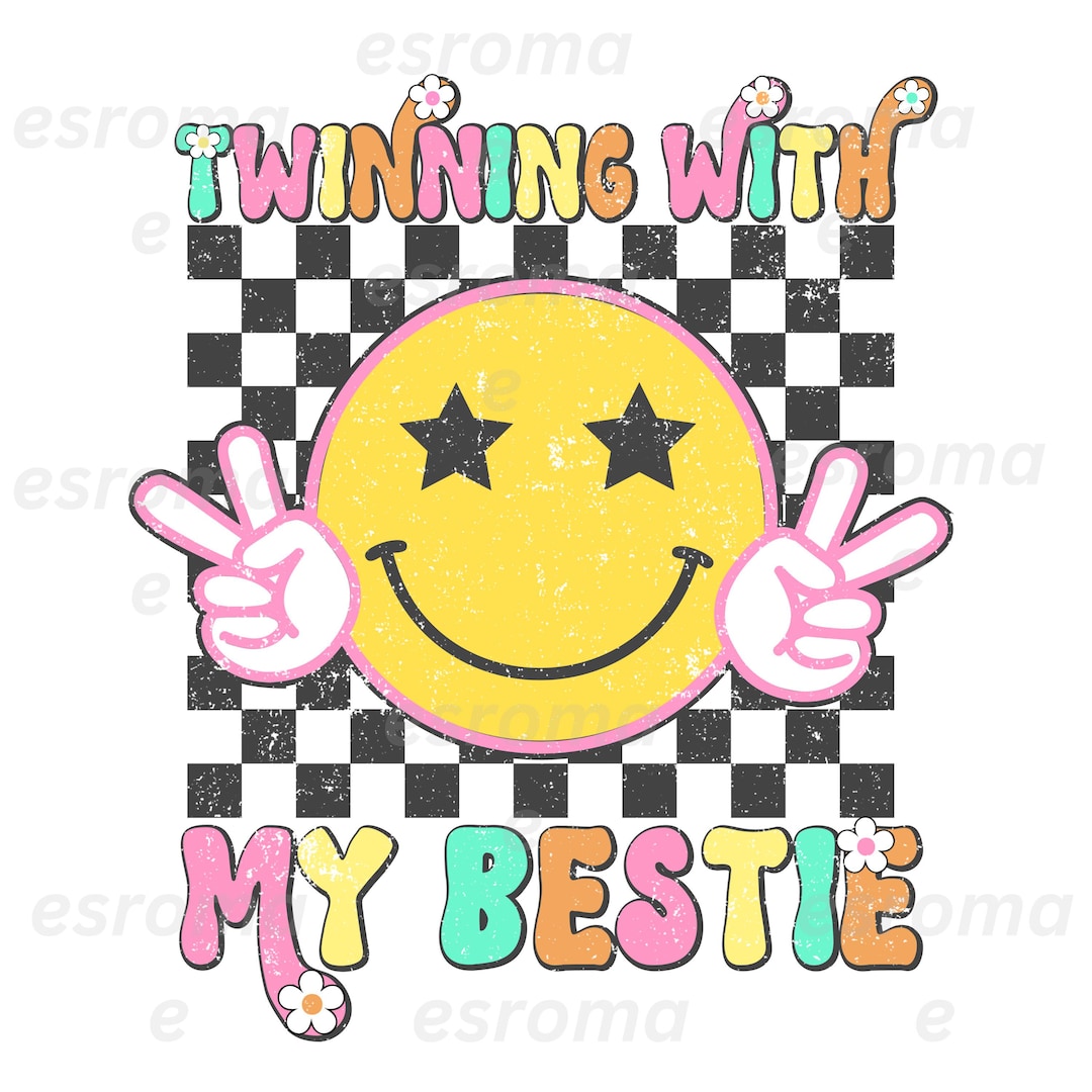 Twinning With My Bestie Svg Png, Funny Twin Matching PNG, Twins Day ...