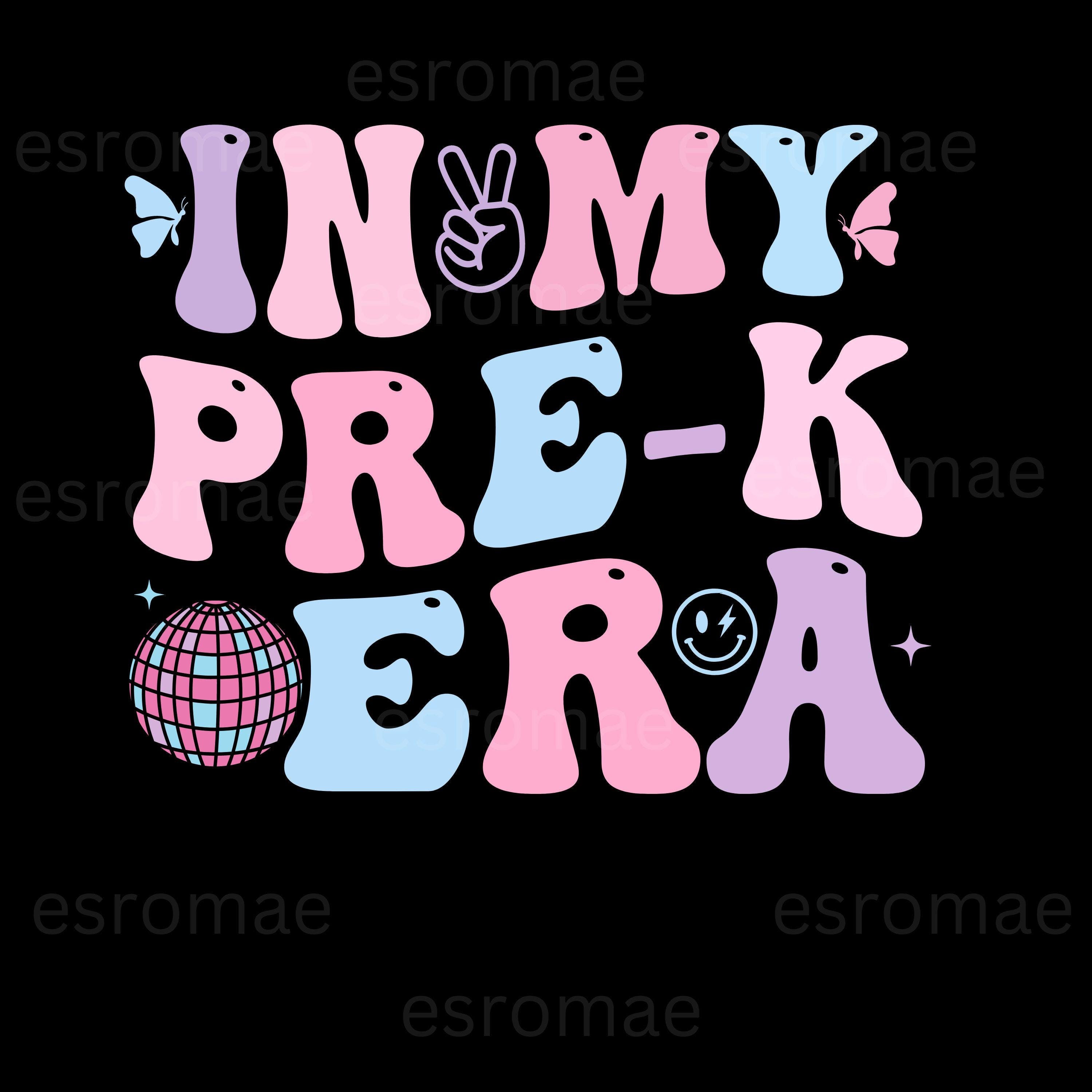 In My Pre K Era Groovy Svg Png, Back to School First Day Teacher Kids ...