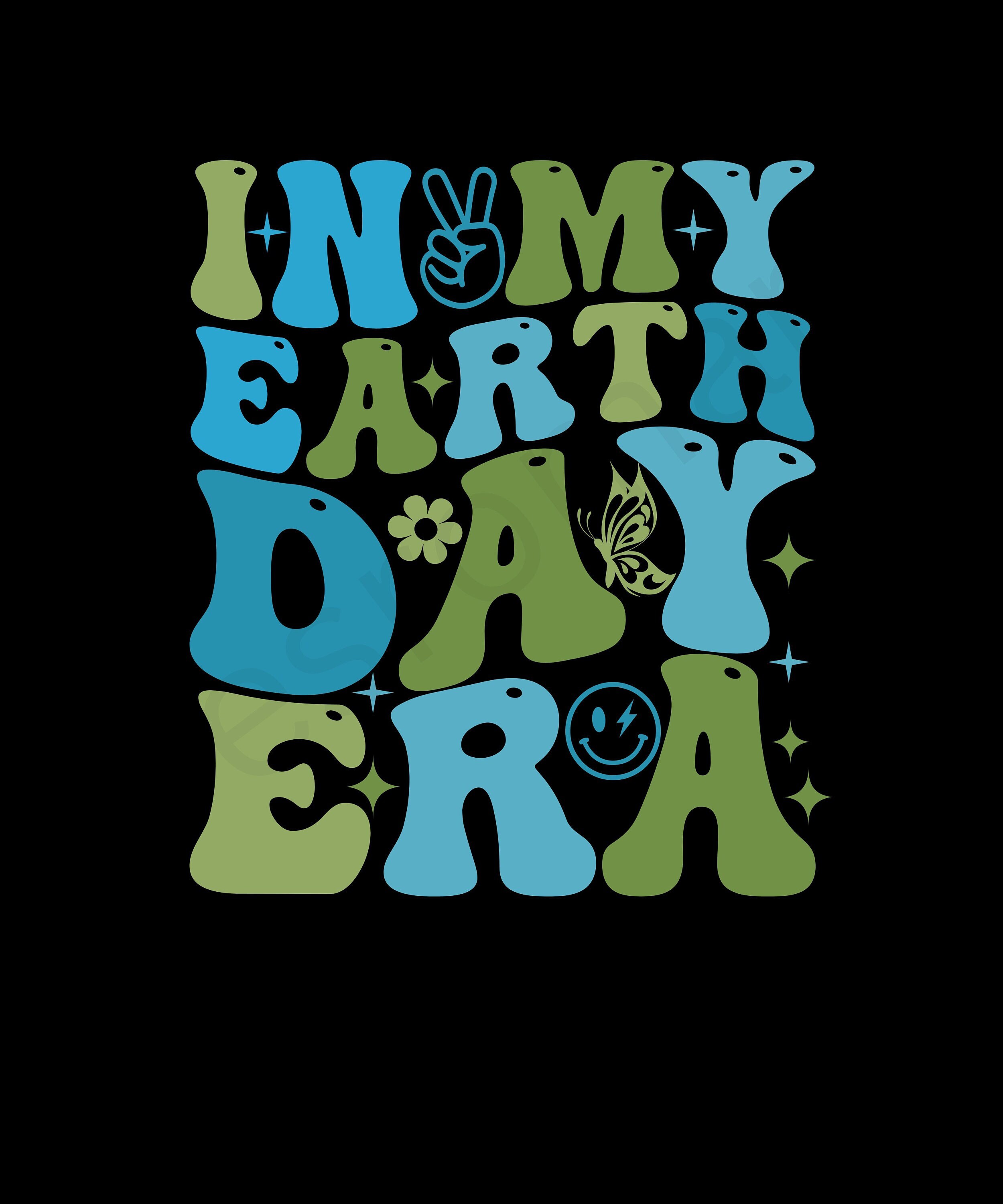 In My Earth Day Era Svg Png, Planet Environmentalist Earth Day, Groovy ...