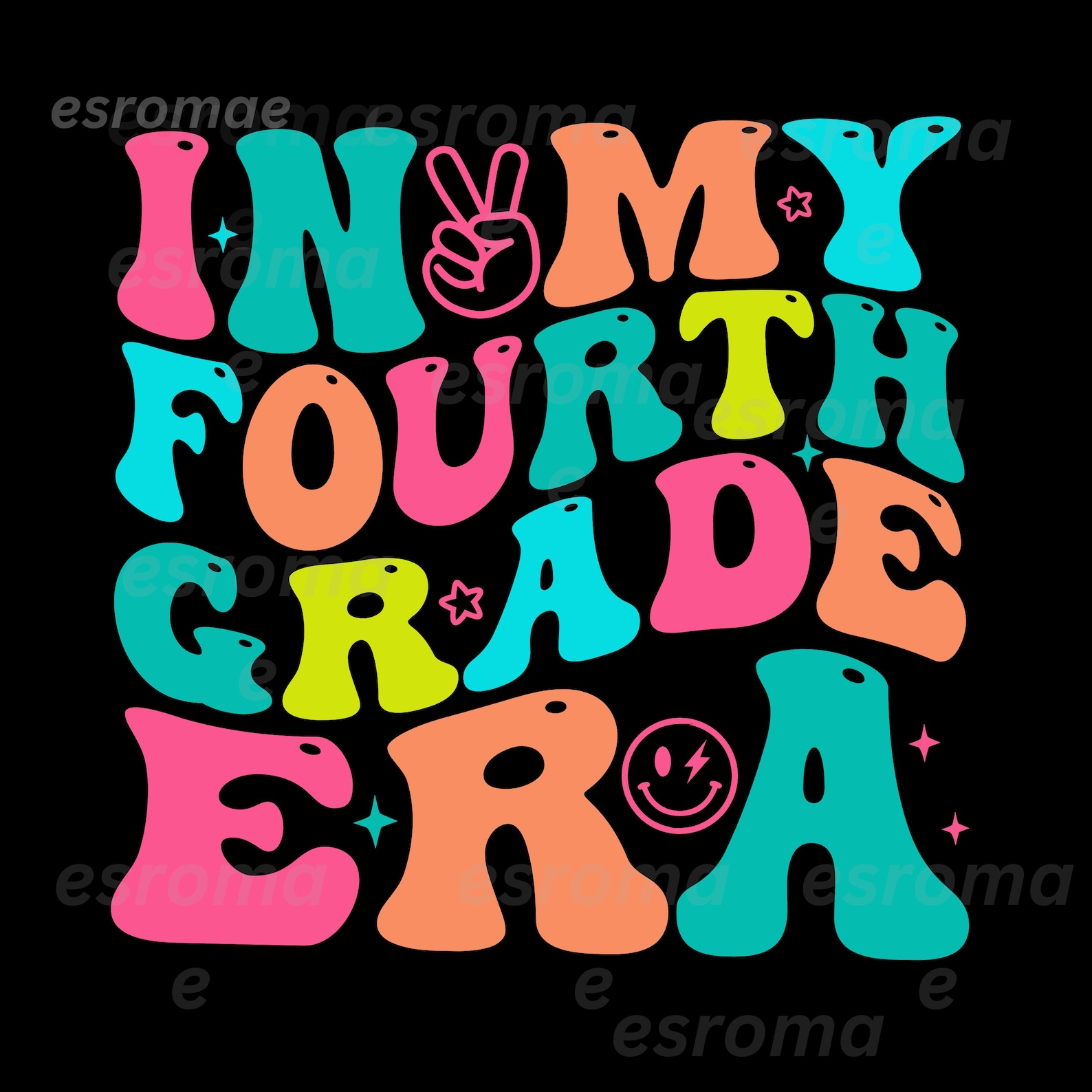 In My Fourth Grade Era Svg Png, Groovy in My Last Day of 4th Grade Era ...