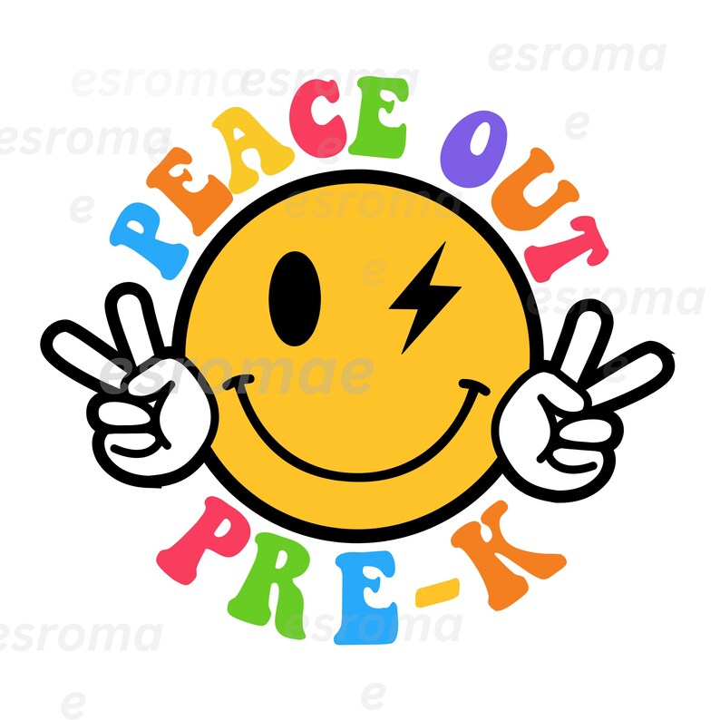 Peace Out Pre-k Svg Png, Teacher Student Last Day of School, Preschool ...