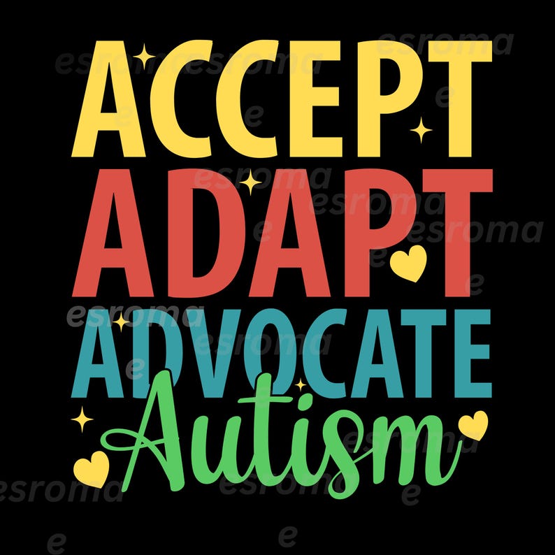 Accept Adapt Advocate Autism Svg Png, Acceptance Bow, Autism Awareness ...