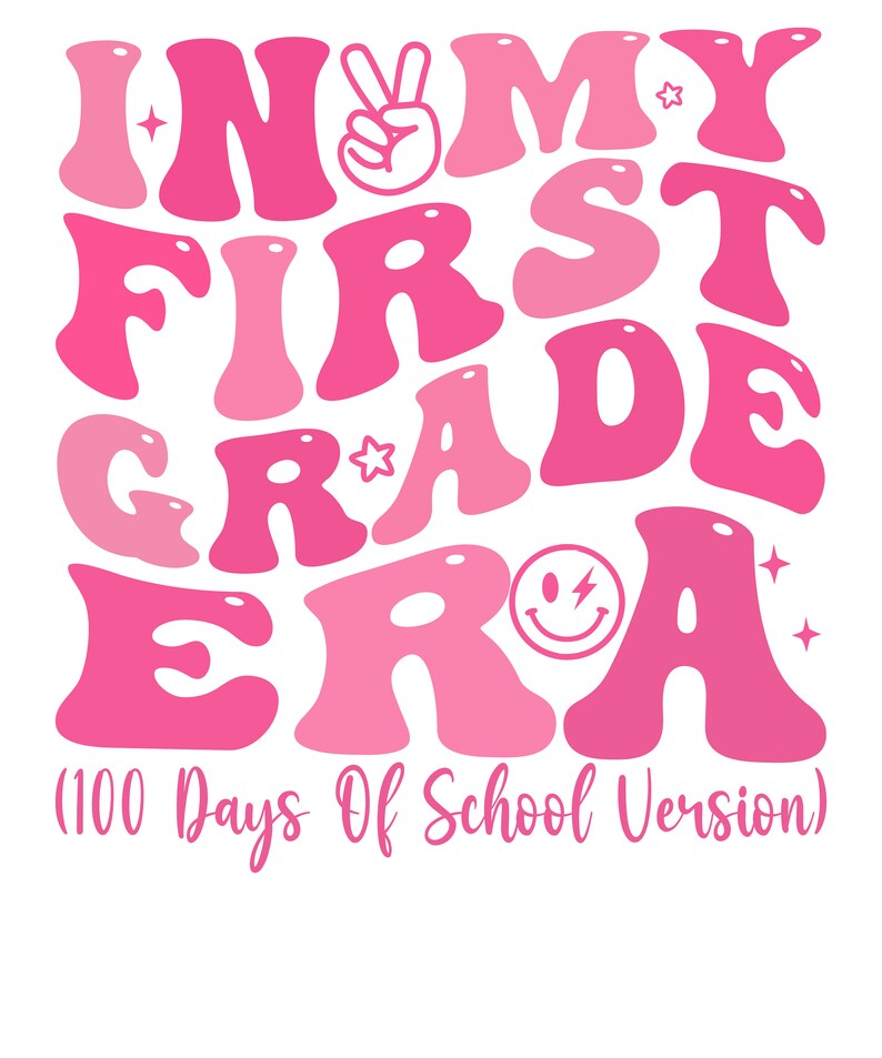 In My 100 Days of School Era Svg Png, 100th Day of First Grade Teachers ...