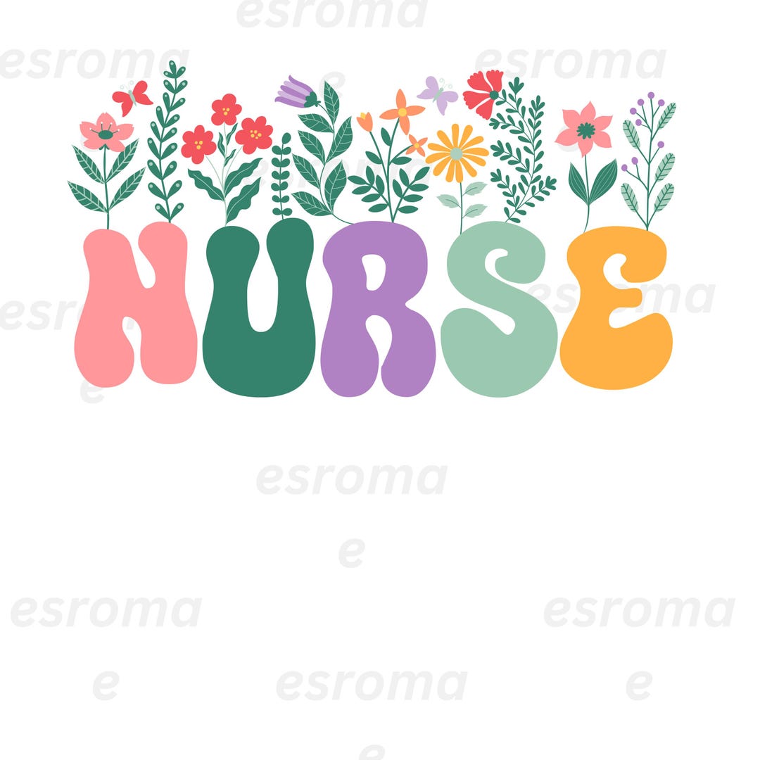 Retro Groovy Nurse Svg Png, Nurse Life Gift PNG, Floral Nurse Shirt ...