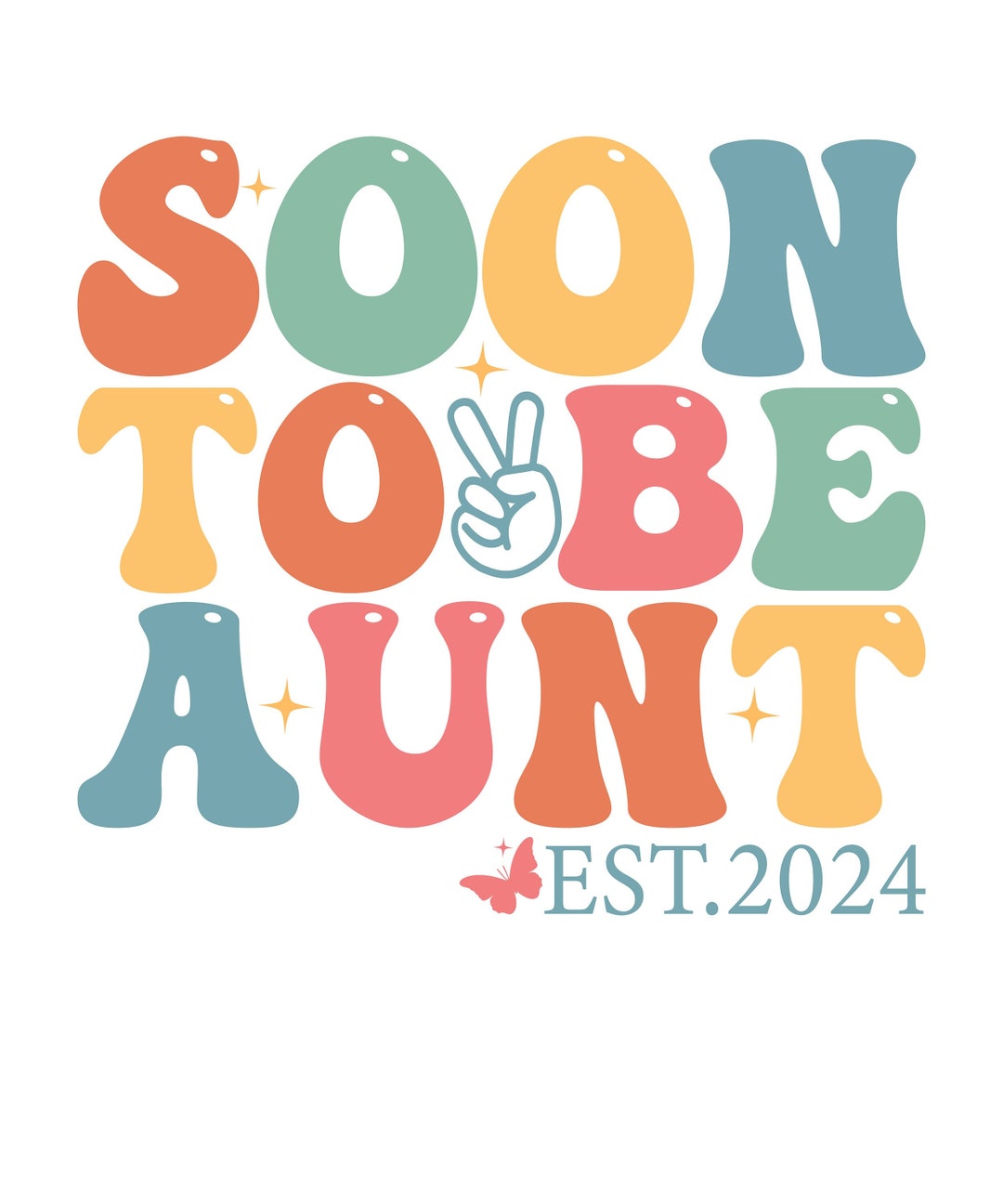 Soon to Be Aunt Est 2024 Svg Png, New Aunt Pregnancy Announcement PNG ...