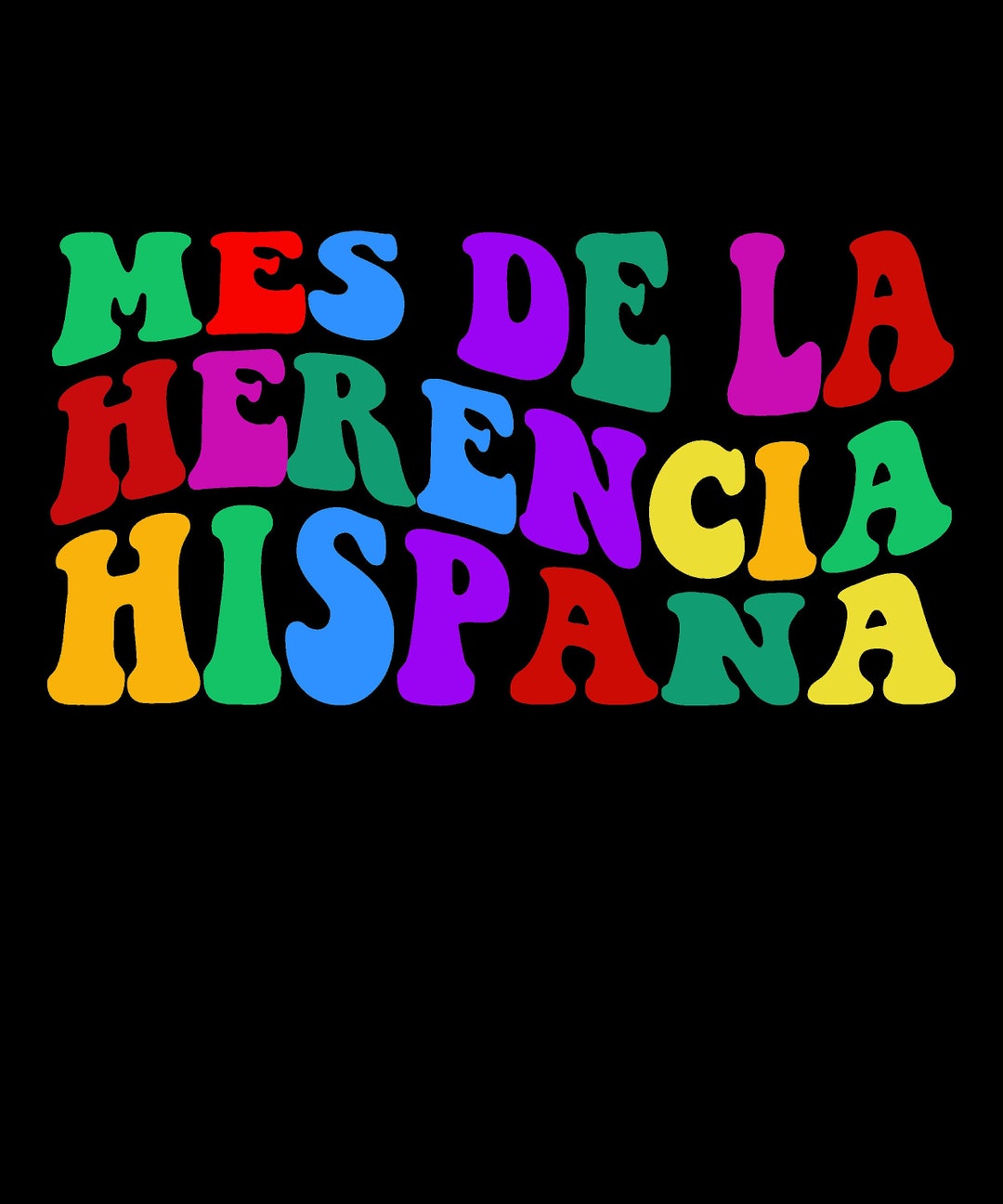 Hispanic Heritage Month Svg Png, Mes De La Herencia Hispana Groovy PNG ...