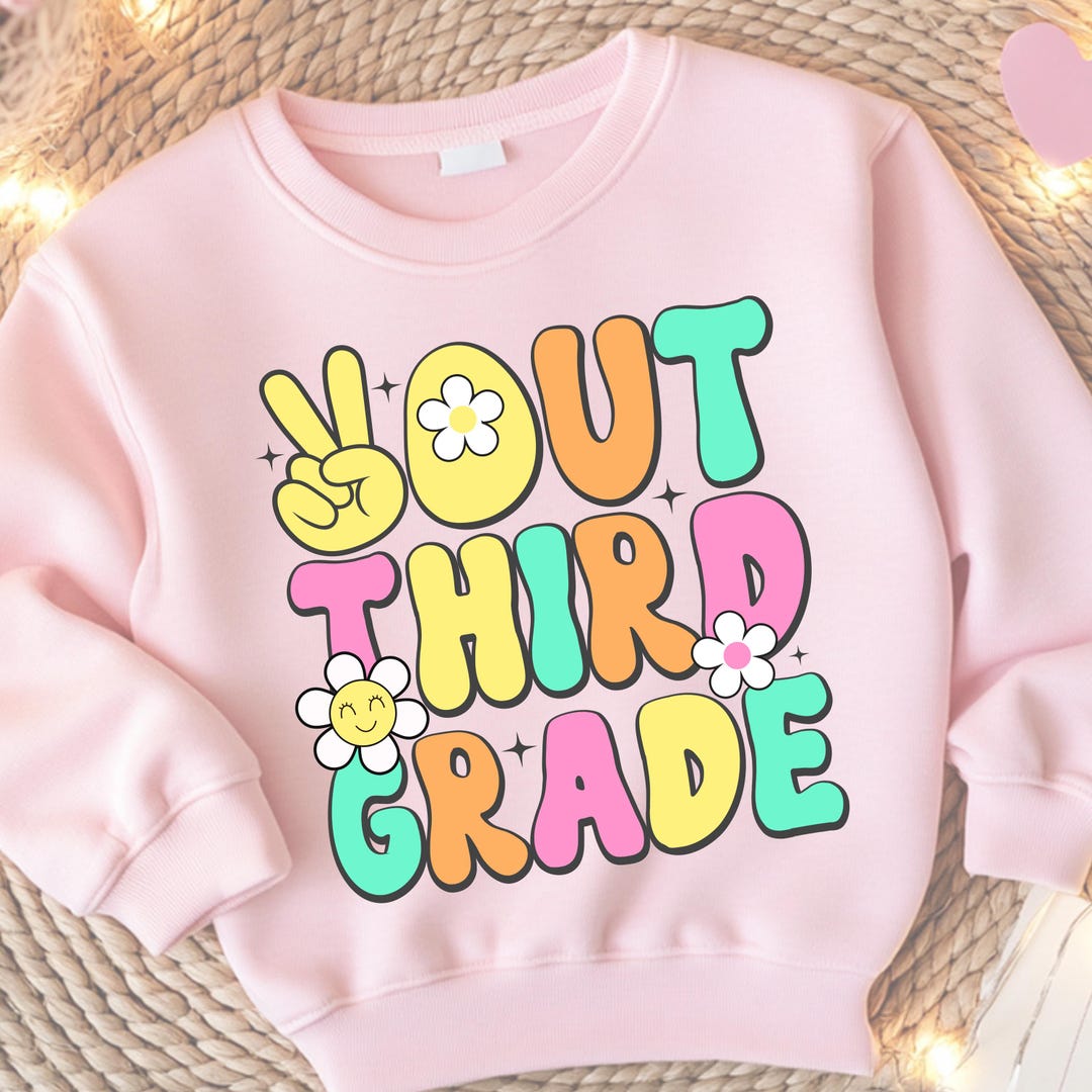 Peace Out Third Grade SVG PNG, 3rd Grade Graduation, Last Day of School ...