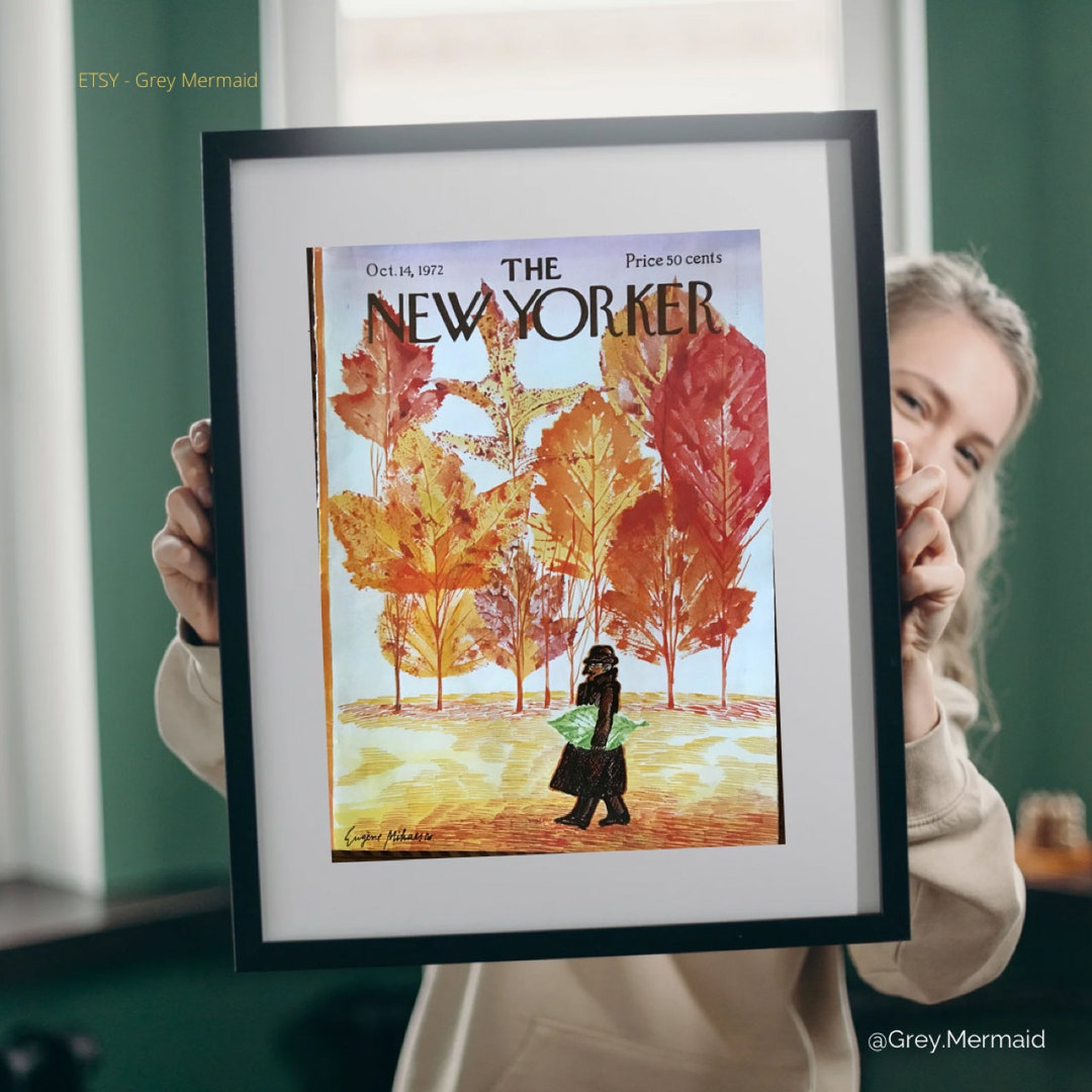 New Yorker Magazine - COVER Only - October 14, 1972 Eugene Mihaesco - Etsy