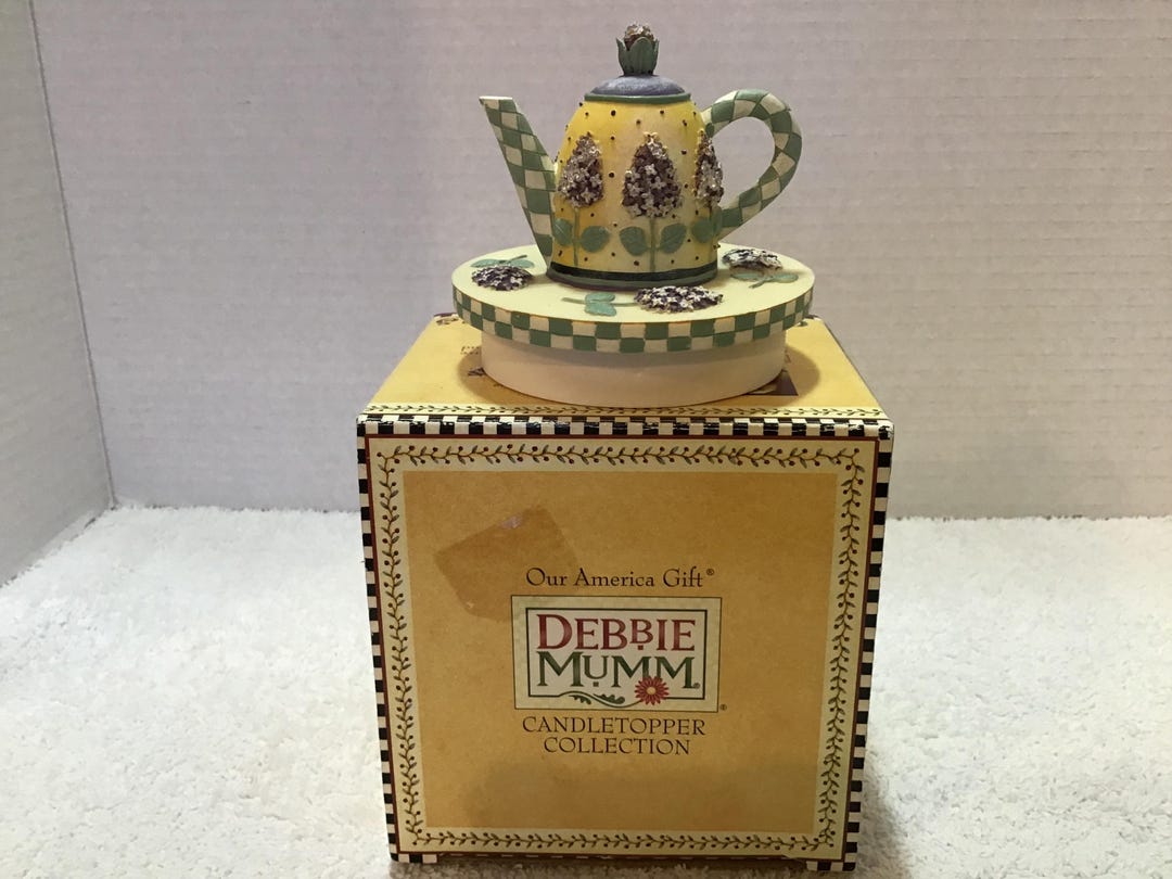 Debbie Mumm Candle Tree Topper Teapot Design Gifting Vintage 2002 ...
