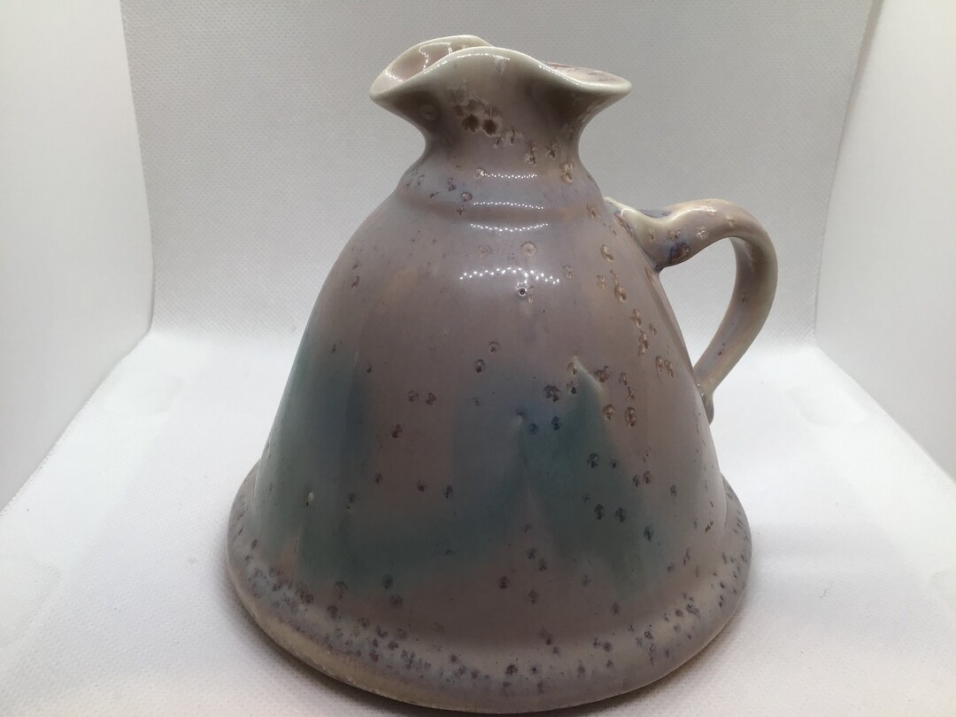 Edgecomb Pottery Pitcher, Maine, Unique Spout, Vintage, - Etsy