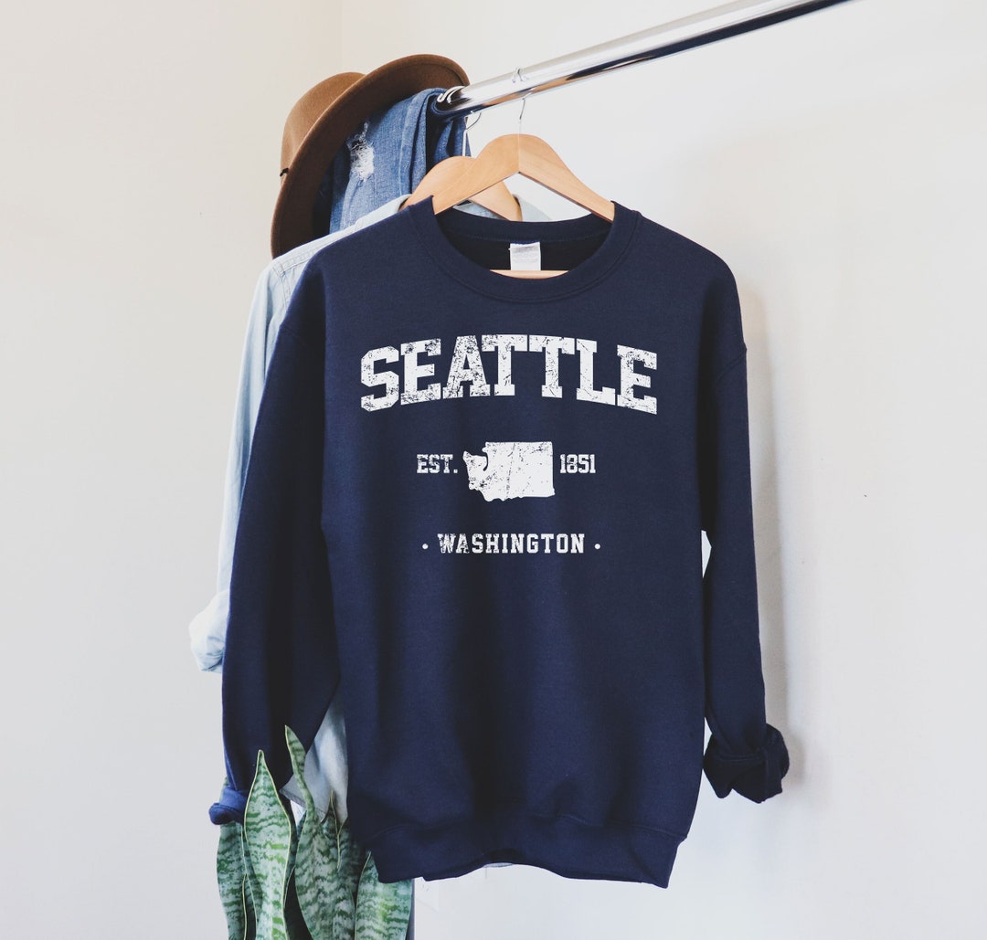 Seattle Sweatshirt,seattle Vintage T-shirt Gift, Seattle Washington ...