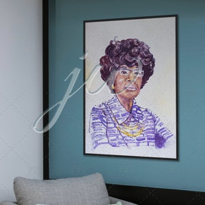 Shirley Chisholm, Black History Art, Black Women Wall Art, Afro Art ...