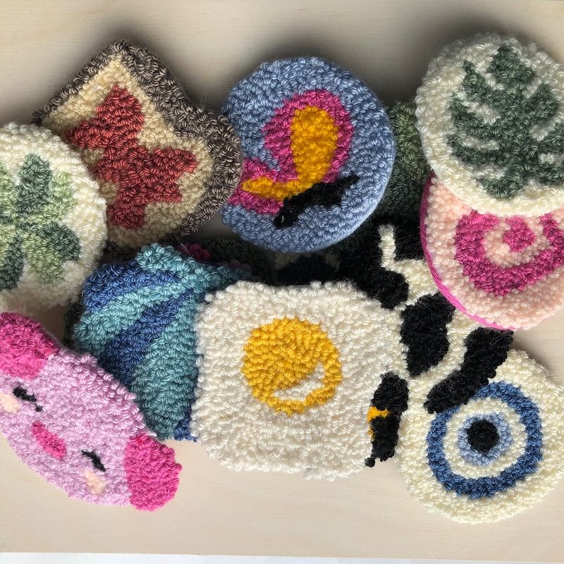 Punch Needle Coaster - Etsy