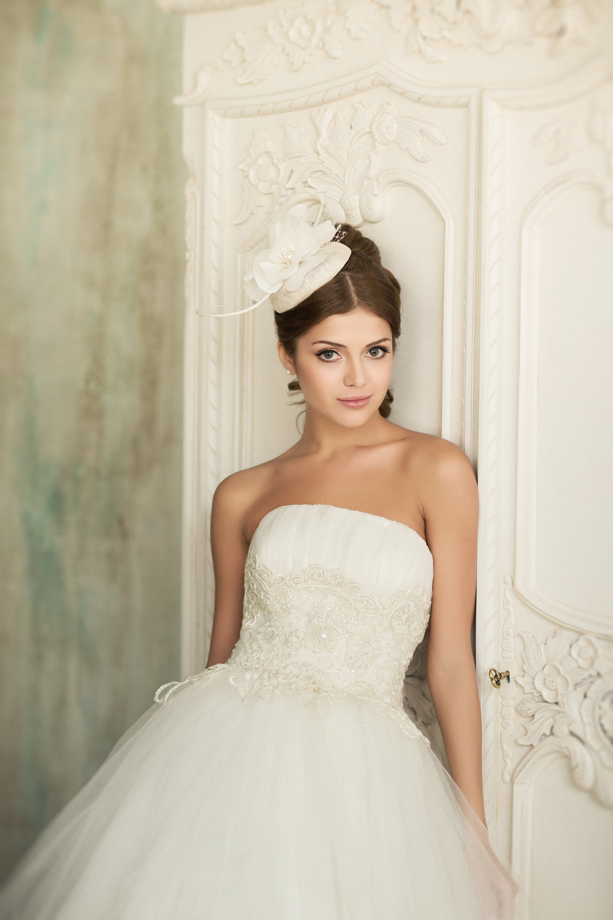 Ivory Wedding Dress Princess Style A-style Bridal Gown Sample Sale Lace ...