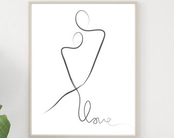 Intimate Couple Art | Etsy