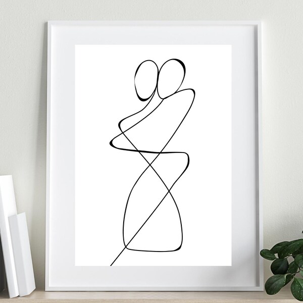 Romantic Line Art - Etsy