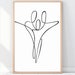 Family of Three Line Art | Family Art | Abstract Wall Print ...