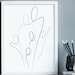 Family of Six Line Art | Family Art | Abstract Wall Print | Minimalist ...