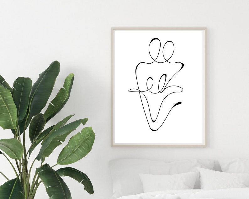Buy Family of Four Line Art Family Art Abstract Wall Print Online in ...