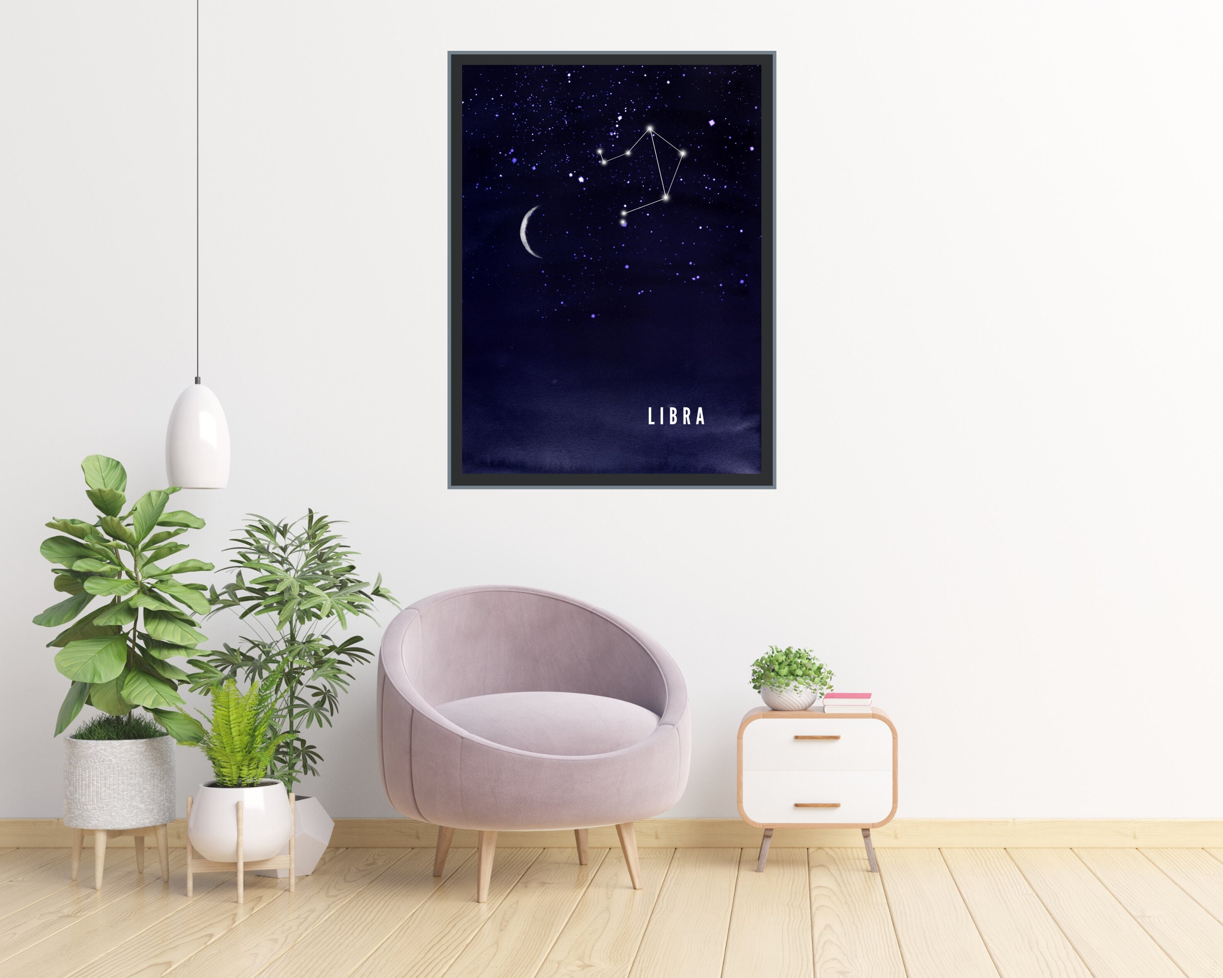Libra Zodiac Constellation Astrology Digital Print | Etsy
