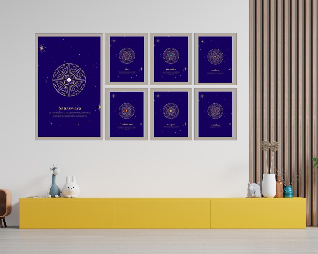 7 Chakra Art Prints Chakra Prints Chakra Posters Meditation Spiritual ...