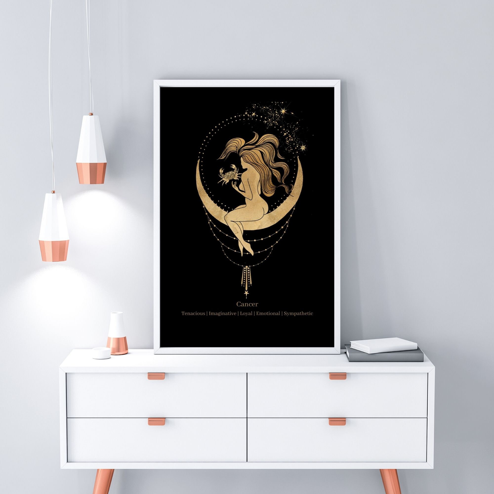 Cancer | Zodiac | Astrology | Digital Print | Poster | Illustrated Art ...