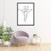 Family of Three Line Art | Family Art | Abstract Wall Print ...
