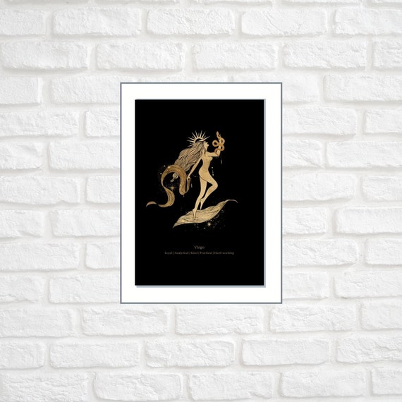 Virgo Zodiac Astrology Digital Print Poster | Etsy