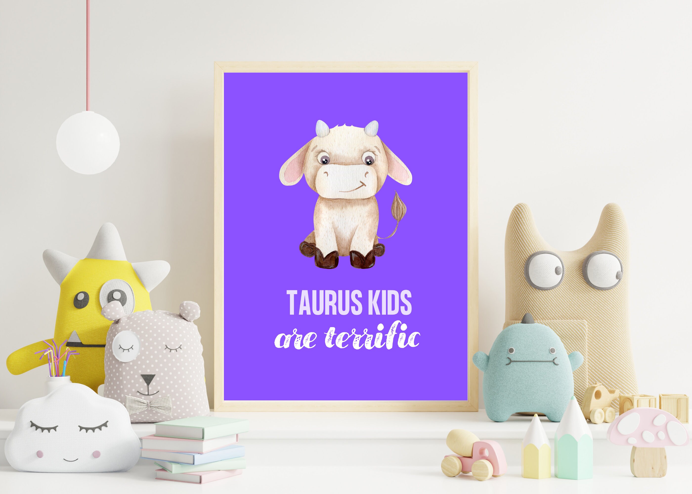 Taurus Kids | Kids Zodiac | Wall Art | Digital Download Art | Home ...